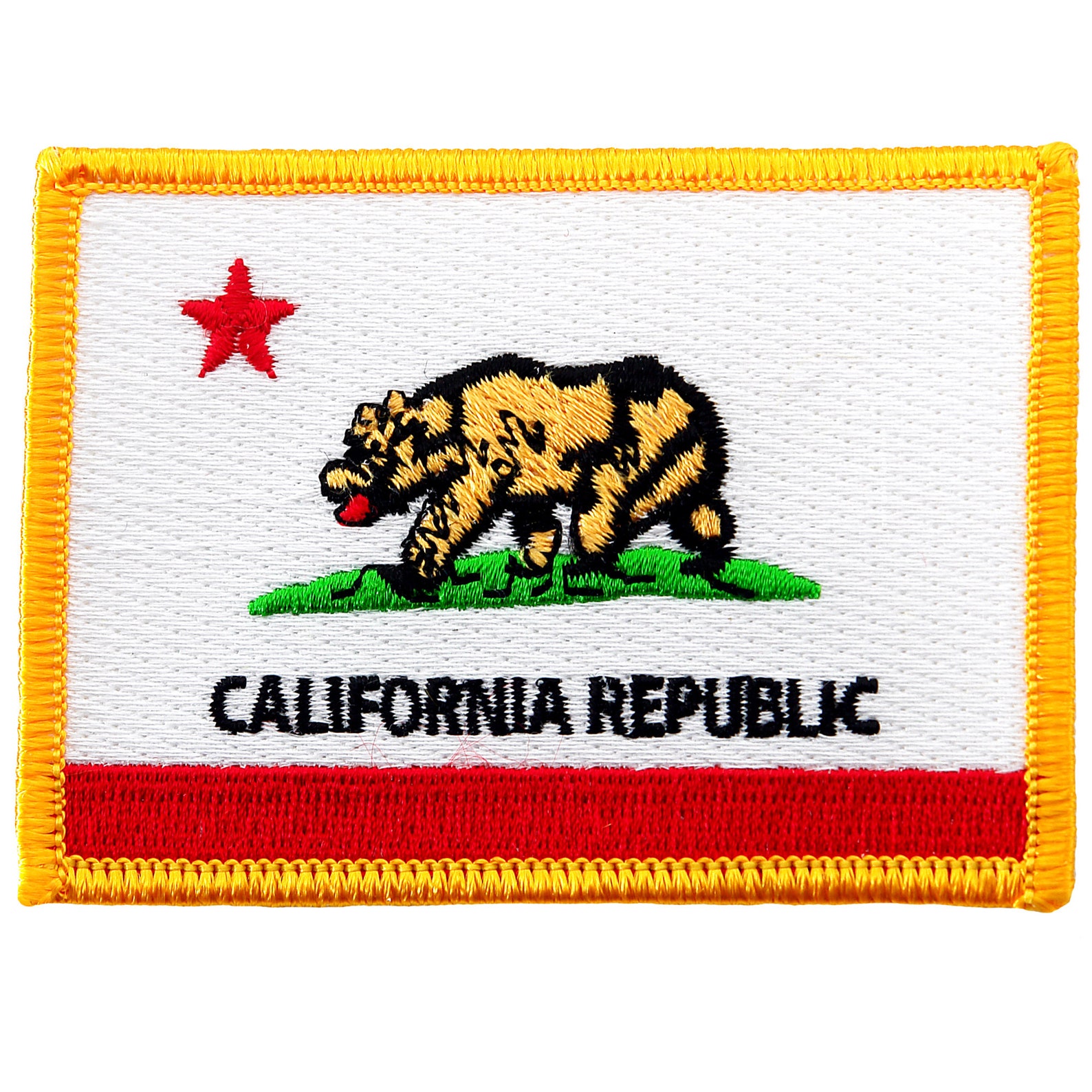 CALIFORNIA STATE Flag PATCH Iron-on Embroidered Applique Top - Etsy