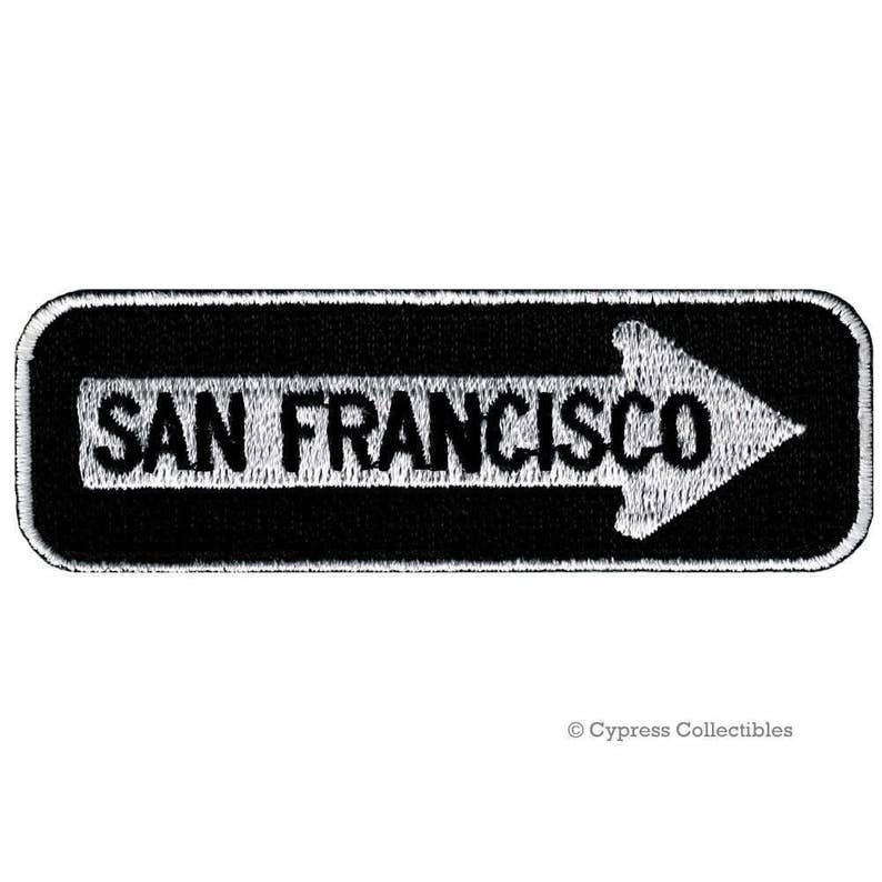 San Francisco Road Sign Patch: Embroidered One Way Highway Emblem - Etsy
