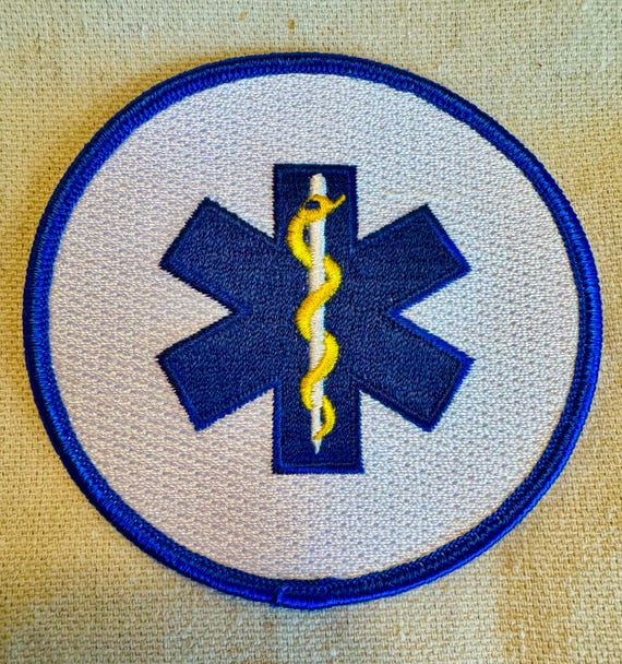Toppa Ricamata Paramedico Distintivo Ricamato Stella Della Vita EMT ...