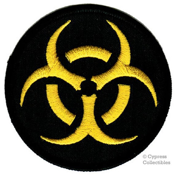BIOHAZARD SYMBOL PATCH Iron-on Embroidered Zombie Symbol | Etsy