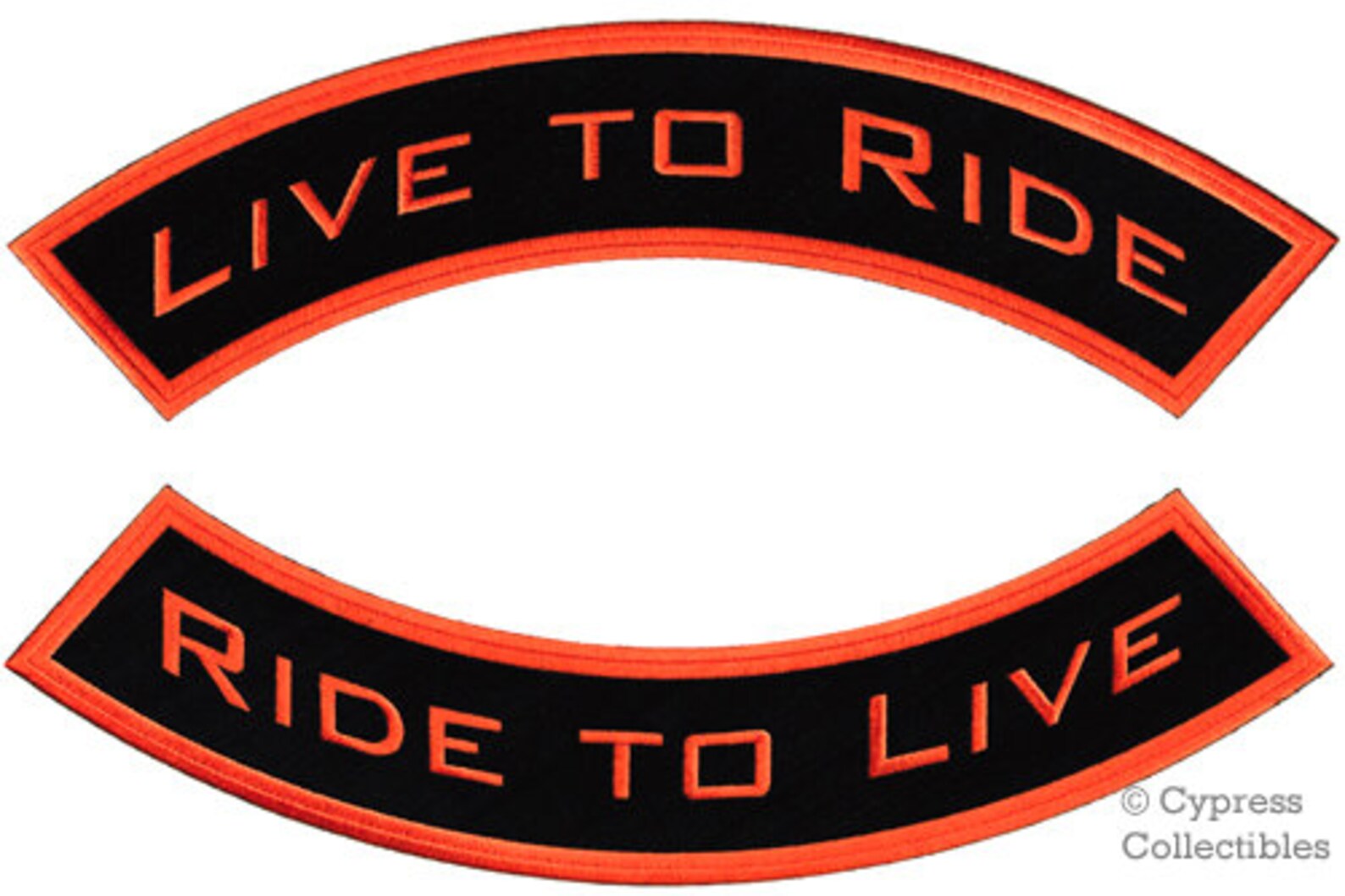 Large LIVE TO RIDE Rocker Patches Plain Font Iron-on - Etsy