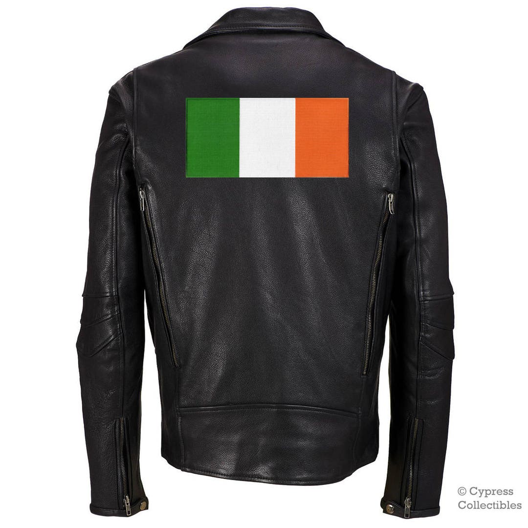 LARGE IRELAND FLAG Patch Iron-on Embroidered Applique Top Quality Irish ...