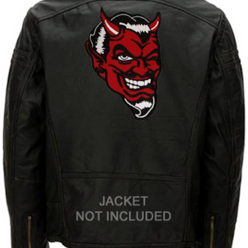 Large RED DEVIL PATCH Iron-on Embroidered Applique 666 Skull - Etsy