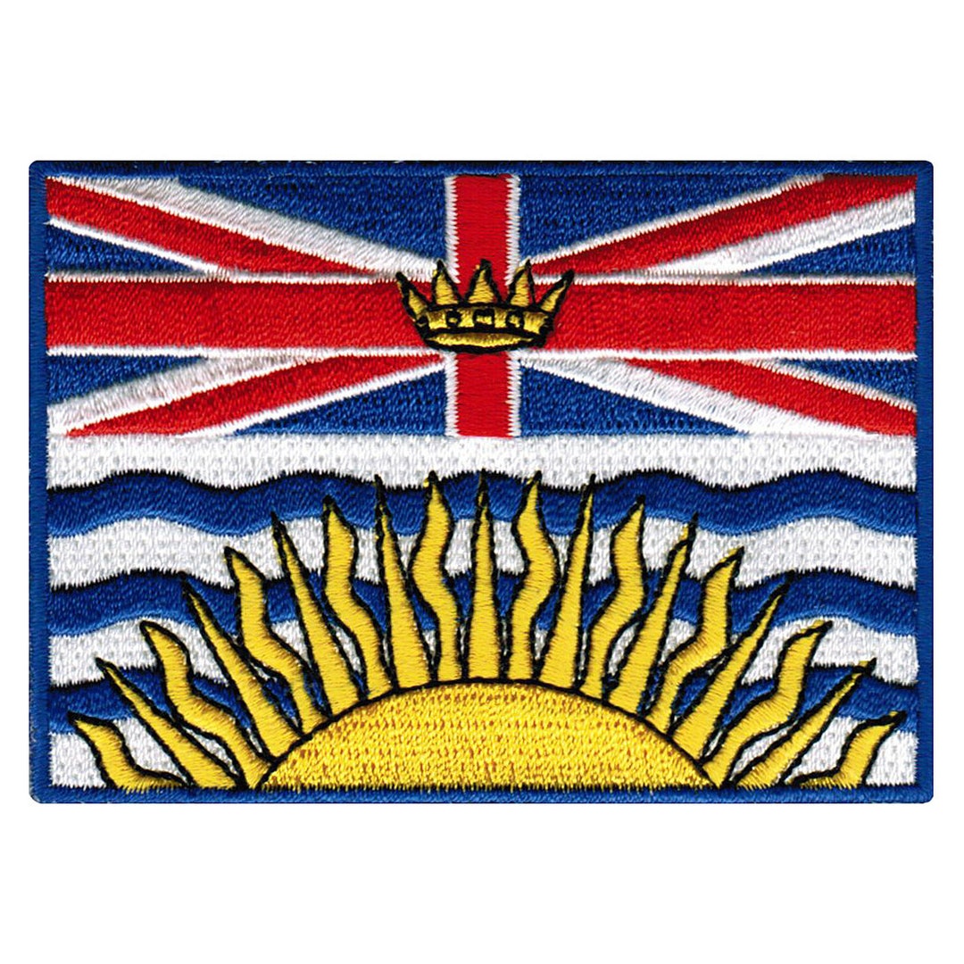 British Columbia Flag Patch: Embroidered Iron-on Applique (3.5x2.5 ...