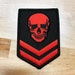 RED SKULL MILITARY Patch Chevron Iron-on Embroidered Applique | Etsy