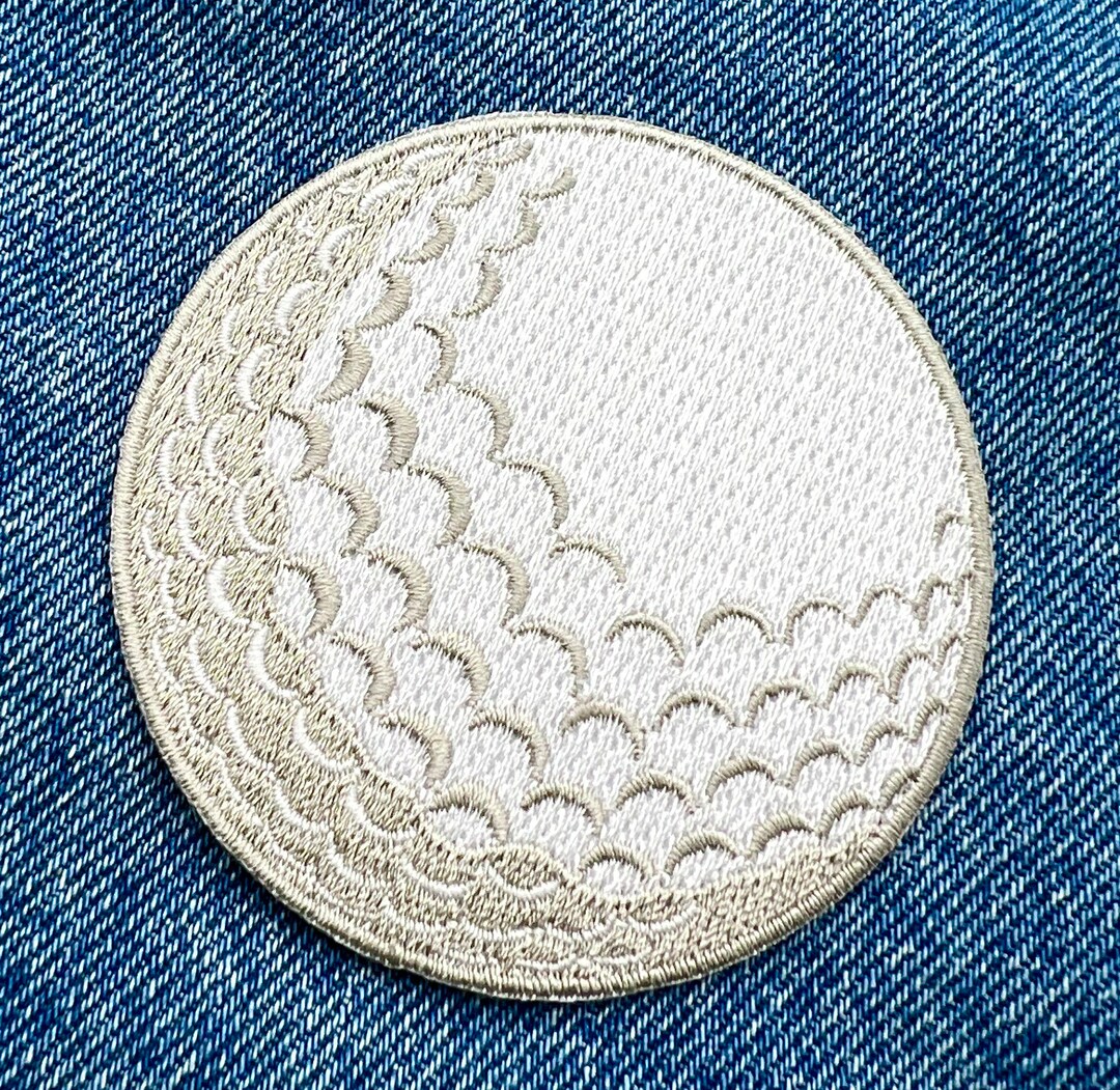 GOLF BALL PATCH Iron-on Embroidered Sports Emblem Tee Clubs Decoration ...