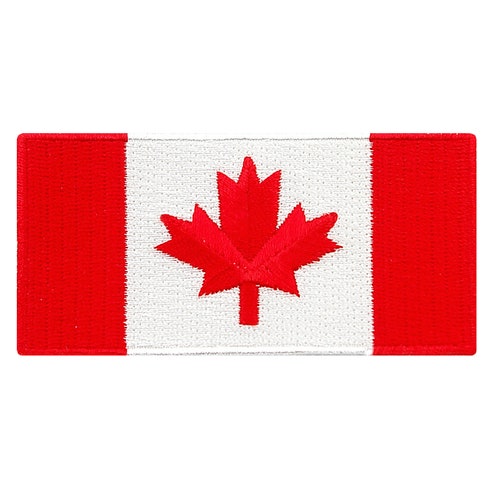 RED CANADA FLAG Patch Canadian Iron-on Embroidered Applique - Etsy