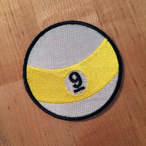 FLAMING EIGHT BALL Patch Iron-on Embroidered Applique - Etsy