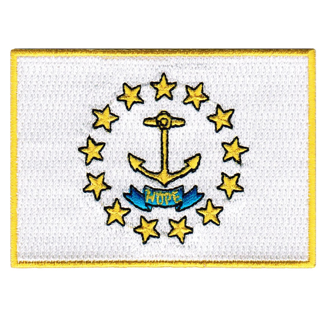 RHODE ISLAND State Flag PATCH Iron-on Embroidered Applique Top Quality ...