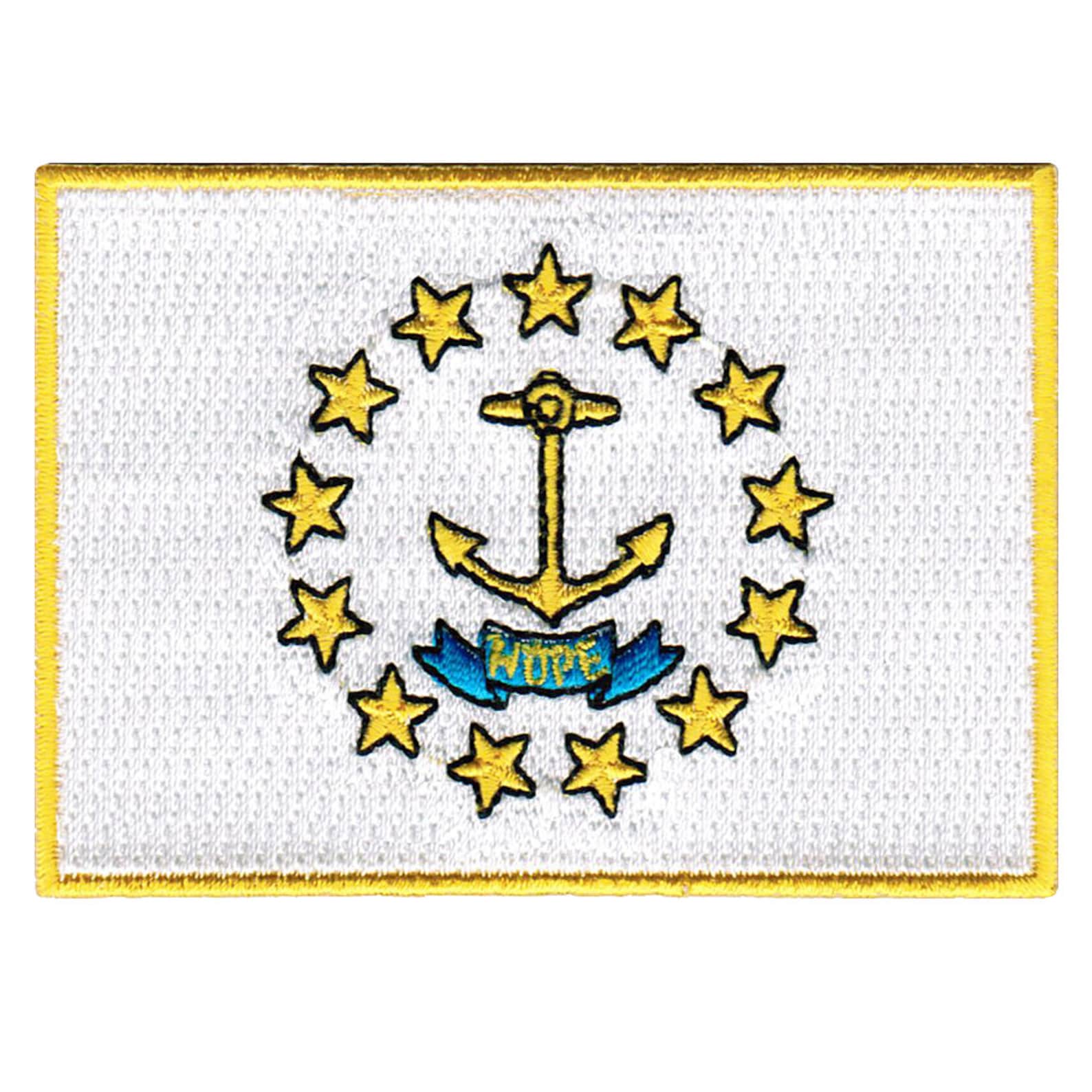 RHODE ISLAND State Flag PATCH Iron-on Embroidered Applique Top - Etsy