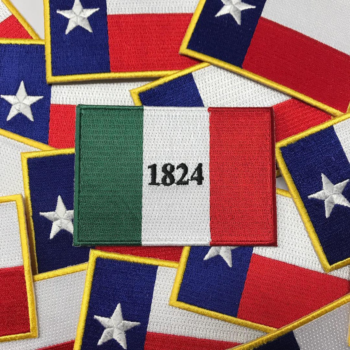 The ALAMO FLAG PATCH Iron-on Embroidered Applique Texas | Etsy