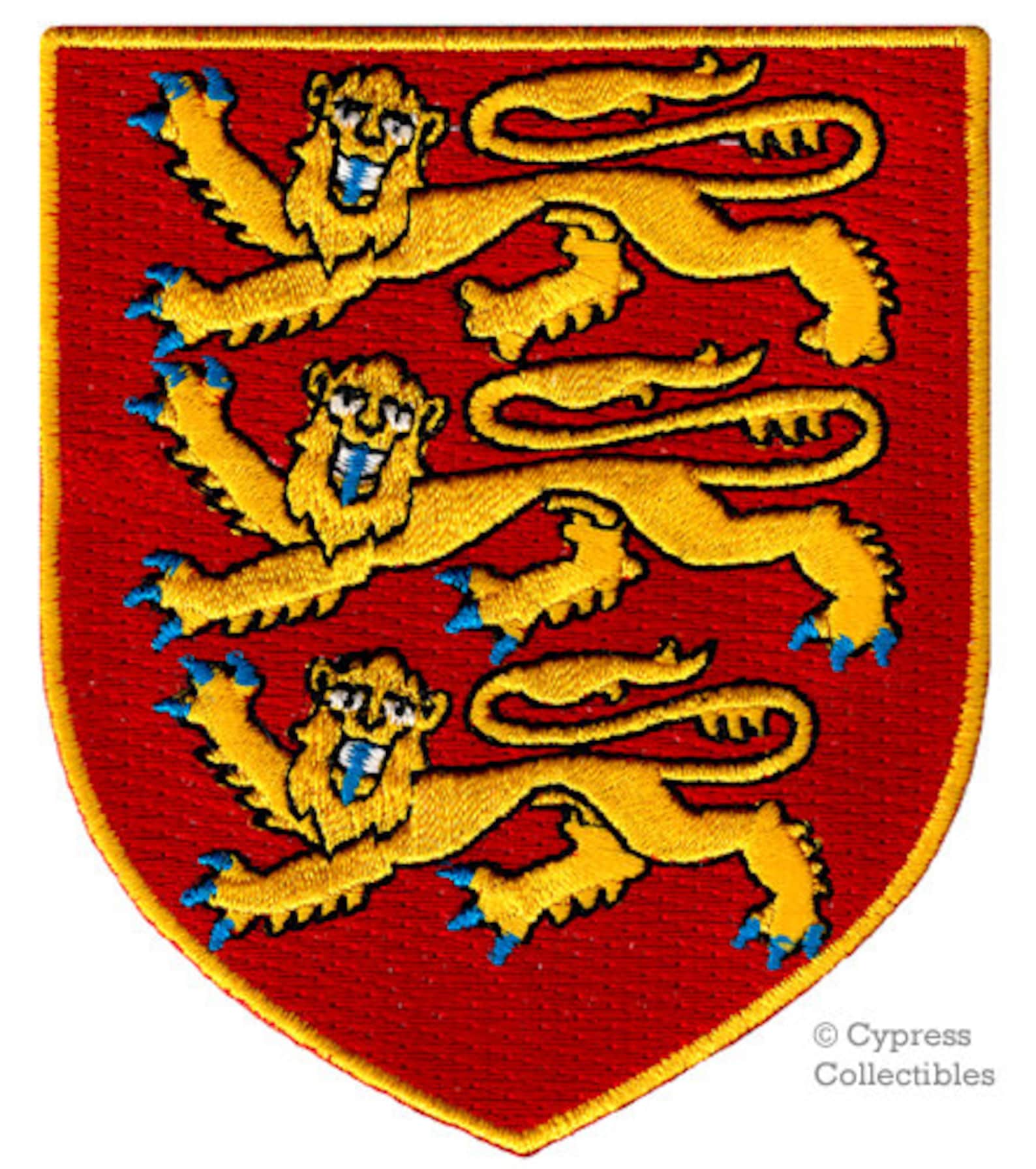 ENGLAND Royal COAT of ARMS Patch Iron-on Embroidered Applique British ...