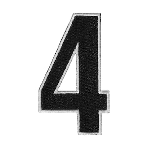 Black NUMBERS PATCH Iron-on Embroidered NUMERALS Applique - Etsy