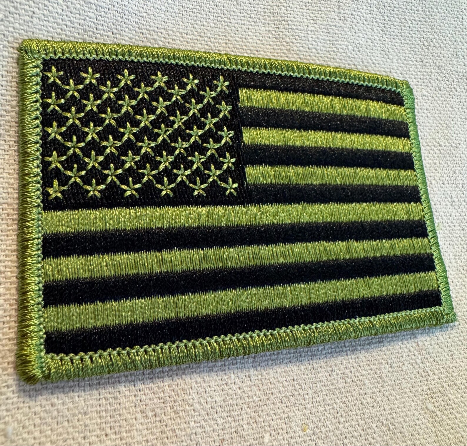 AMERICAN FLAG PATCH Camo Green Embroidered Iron-on Applique - Etsy