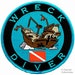 WRECK DIVER Scuba Diving PATCH Embroidered Iron-on Applique Shipwreck ...