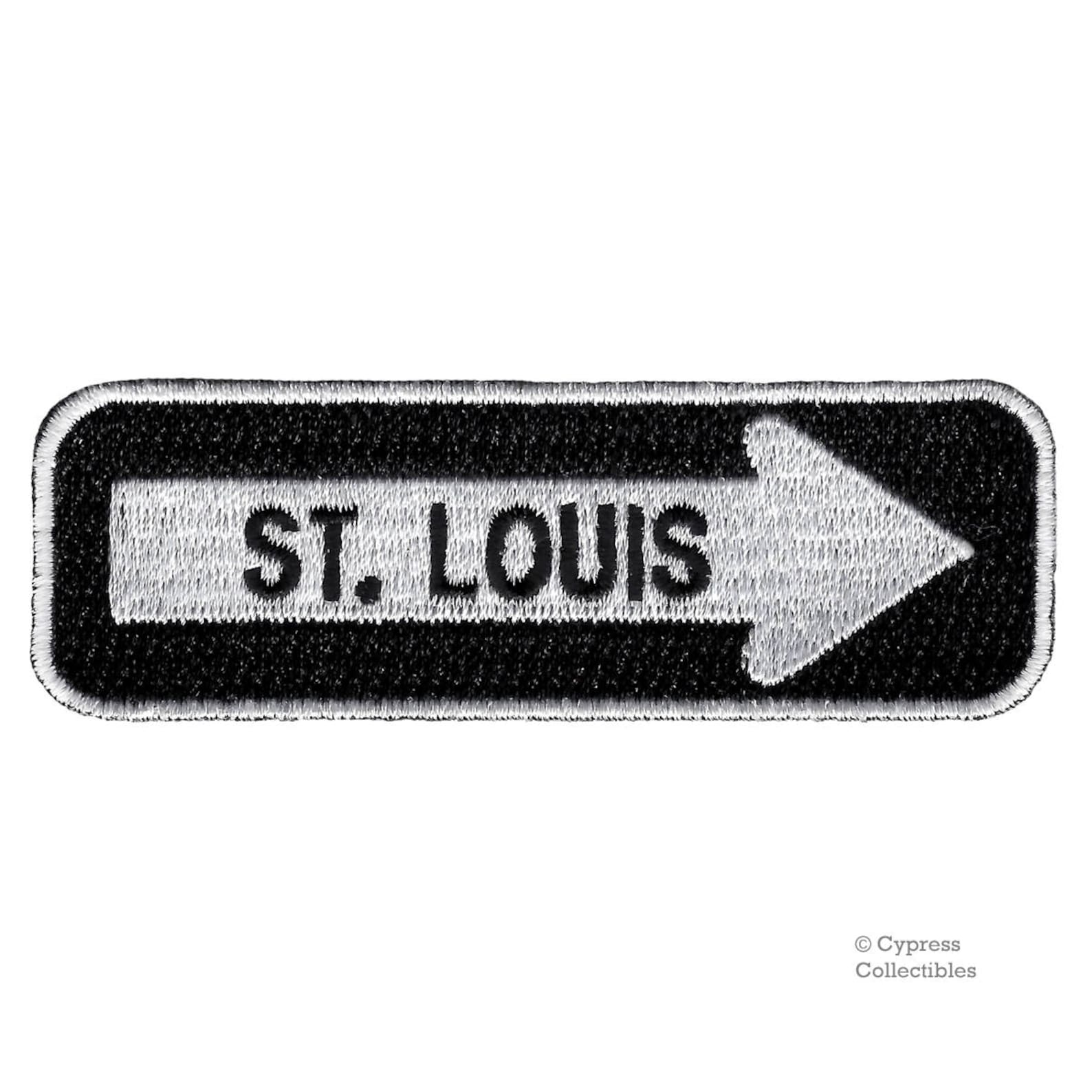 ST. LOUIS ROAD Sign Patch Embroidered Iron-on Applique One Way | Etsy