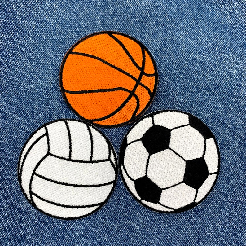 VOLLEYBALL PATCH Iron-on Embroidered Applique Beach Volley Ball Team ...