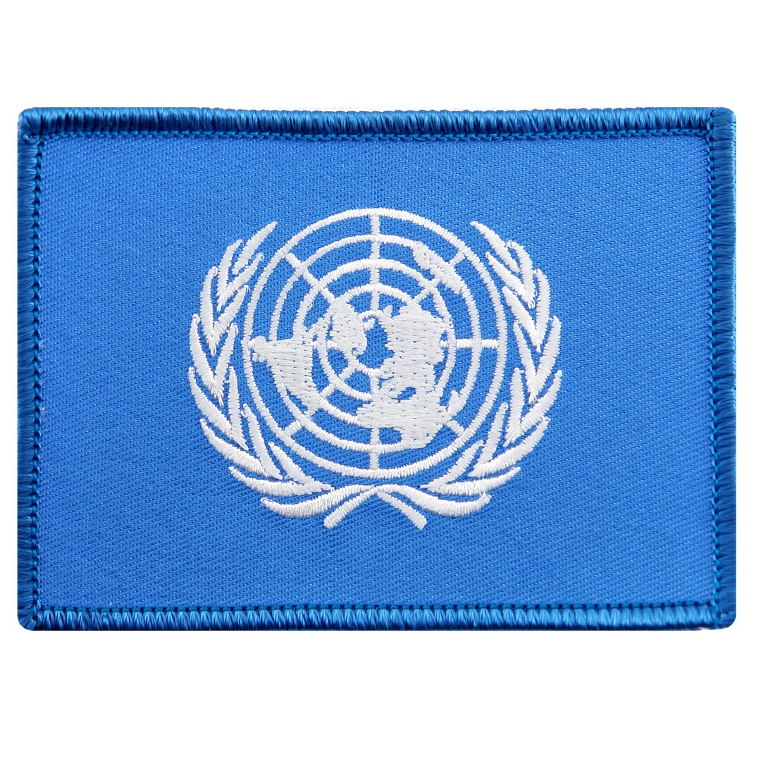 UNITED NATIONS UN Flag Patch Iron-on Embroidered Applique World ...