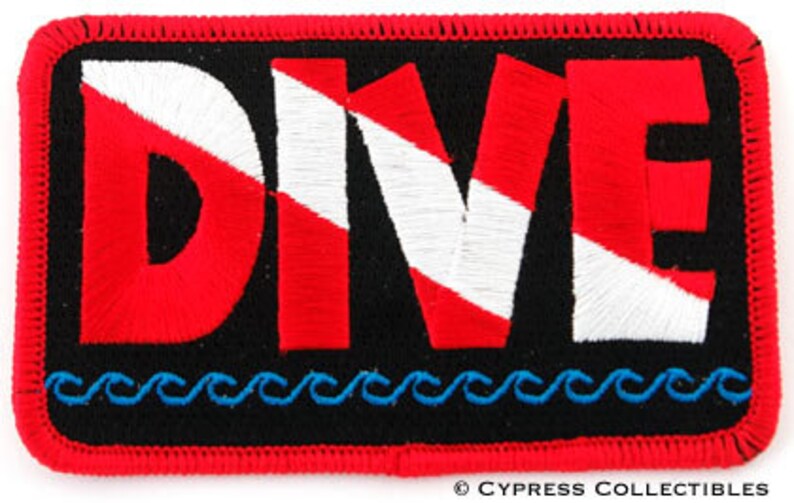 DIVE LOGO Scuba Diving PATCH embroidered iron-on Emblem Diver | Etsy
