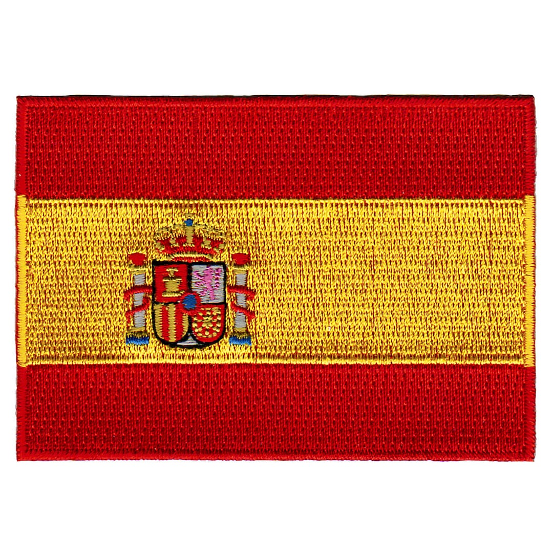 SPAIN FLAG PATCH Iron-on Embroidered Applique Top Quality - Etsy