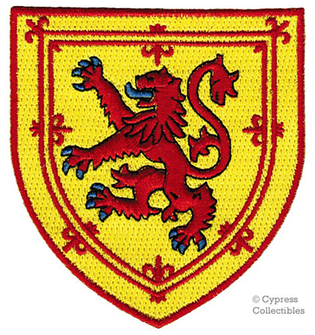 SCOTLAND COAT of ARMS Patch Iron-on Embroidered Applique Scotish Lion ...