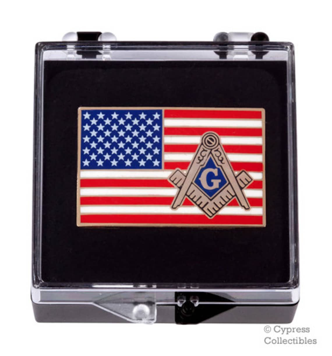 MASONIC LAPEL PIN American Flag Hard Enamel Freemason Mason - Etsy