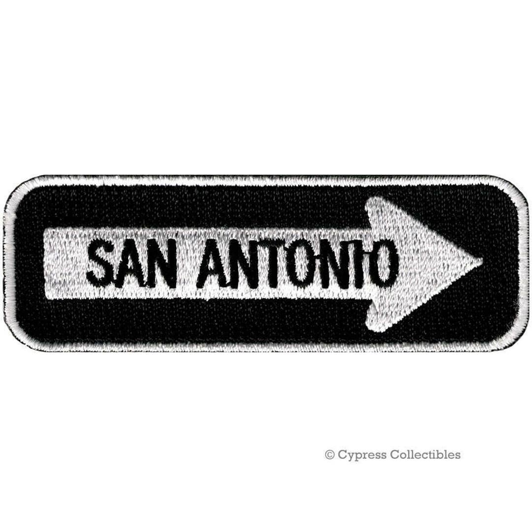 San Antonio Road Sign Patch: Embroidered One Way Highway Emblem - Etsy