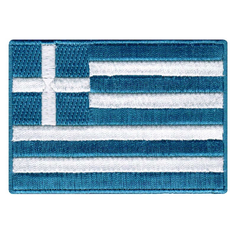 GREECE FLAG PATCH Iron-on Embroidered Applique Top Quality - Etsy