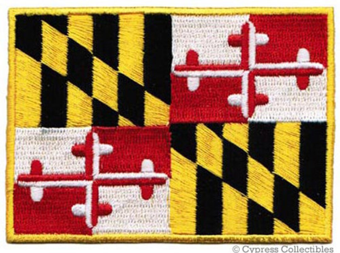 MARYLAND STATE Flag PATCH Iron-on Embroidered Applique Top Quality - Etsy