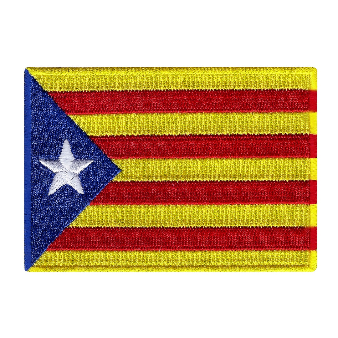 CATALONIA INDEPENDENCE FLAG Patch Iron-on Embroidered Applique Top Quality Catalan Spain ...