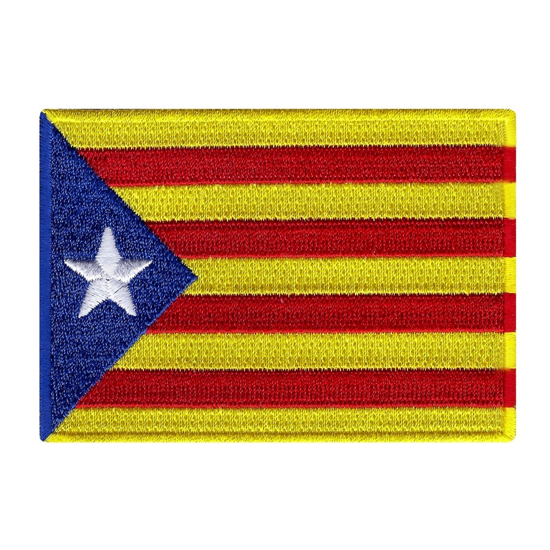 CATALONIA INDEPENDENCE FLAG Patch Iron-on Embroidered Applique Top Quality Catalan Spain ...