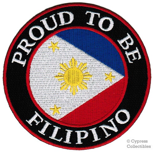 PROUD to be FILIPINO patch embroidered iron-on Philippines | Etsy