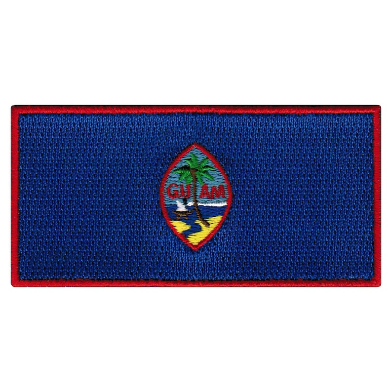 GUAM FLAG PATCH Iron-on Embroidered Applique Top Quality - Etsy