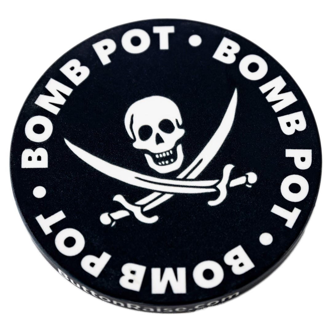 Poker Bomb Pot Button: Black Pirate Skull Ceramic Chip (60mm) - Etsy