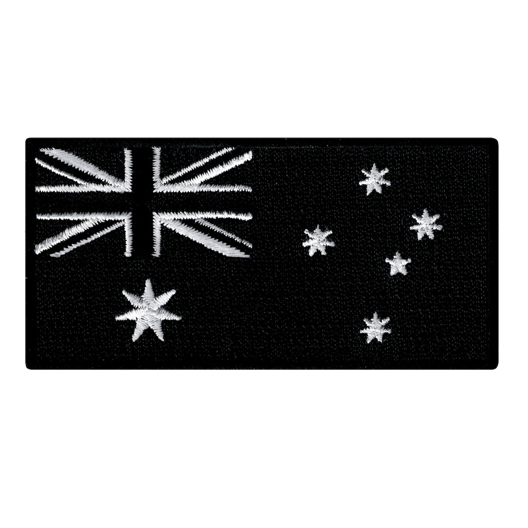 Black AUSTRALIA FLAG PATCH Iron-on Embroidered Applique Top Quality - Etsy
