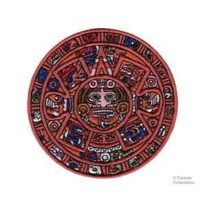 MAYAN DOOMSDAY CALENDAR Patch Embroidered Iron-on Applique End of World ...