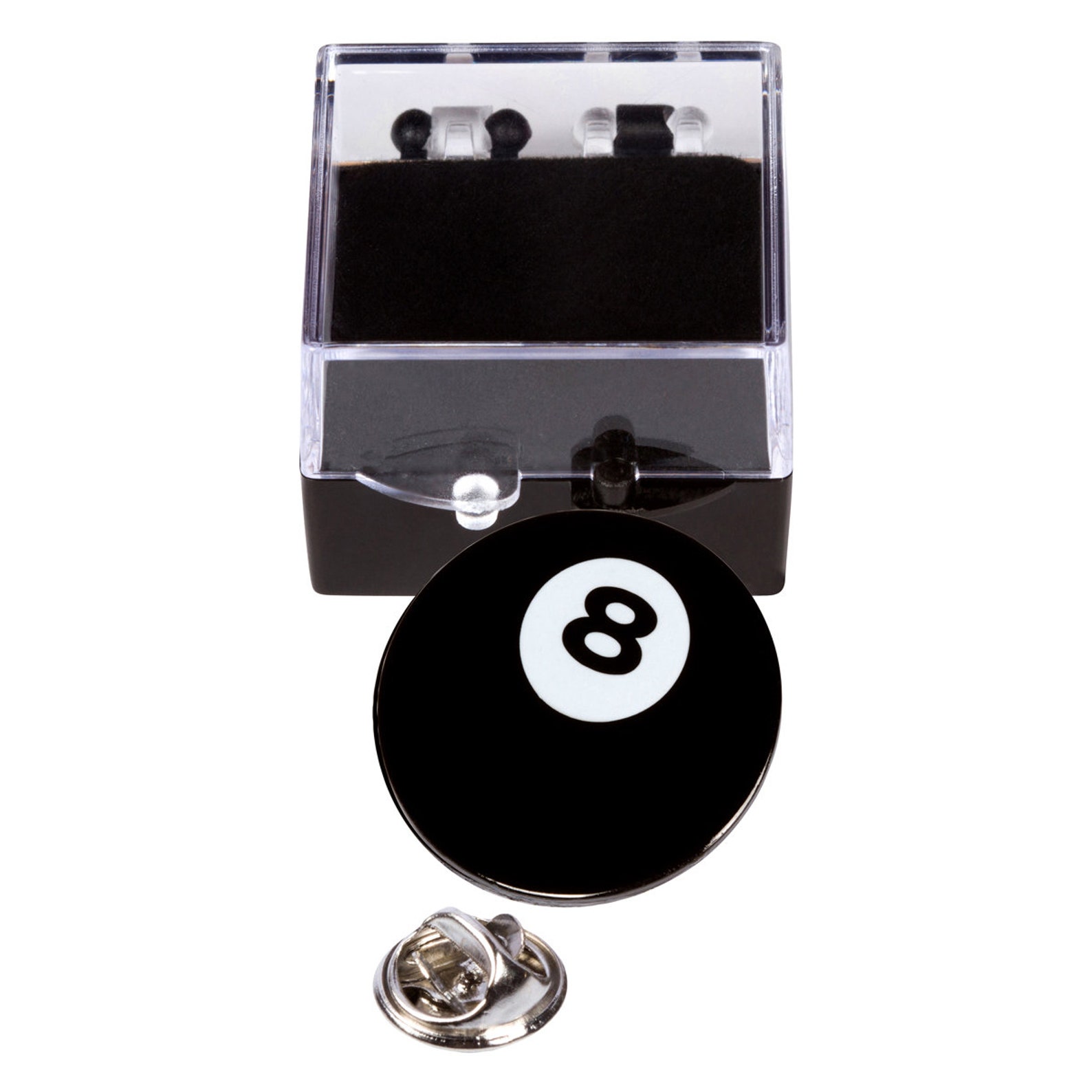 EIGHT BALL Enamel Lapel PIN Billiards Pool Shark Tie Tack - Etsy