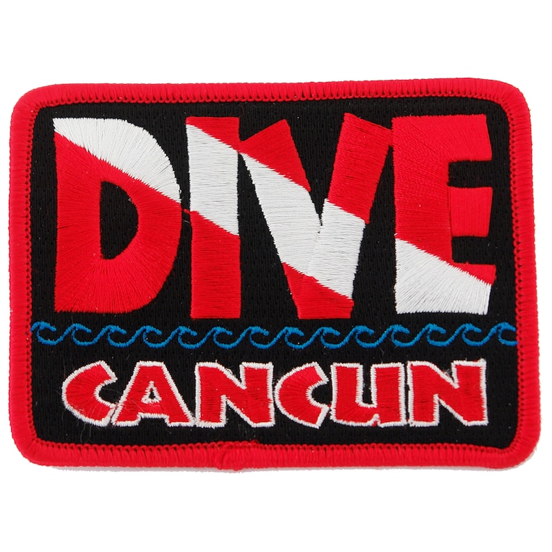 DIVE CANCUN Scuba Diving PATCH Embroidered Iron-on Applique | Etsy