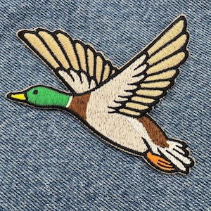 MALLARD DUCK PATCH Iron-on Embroidered Hunting Applique - Etsy