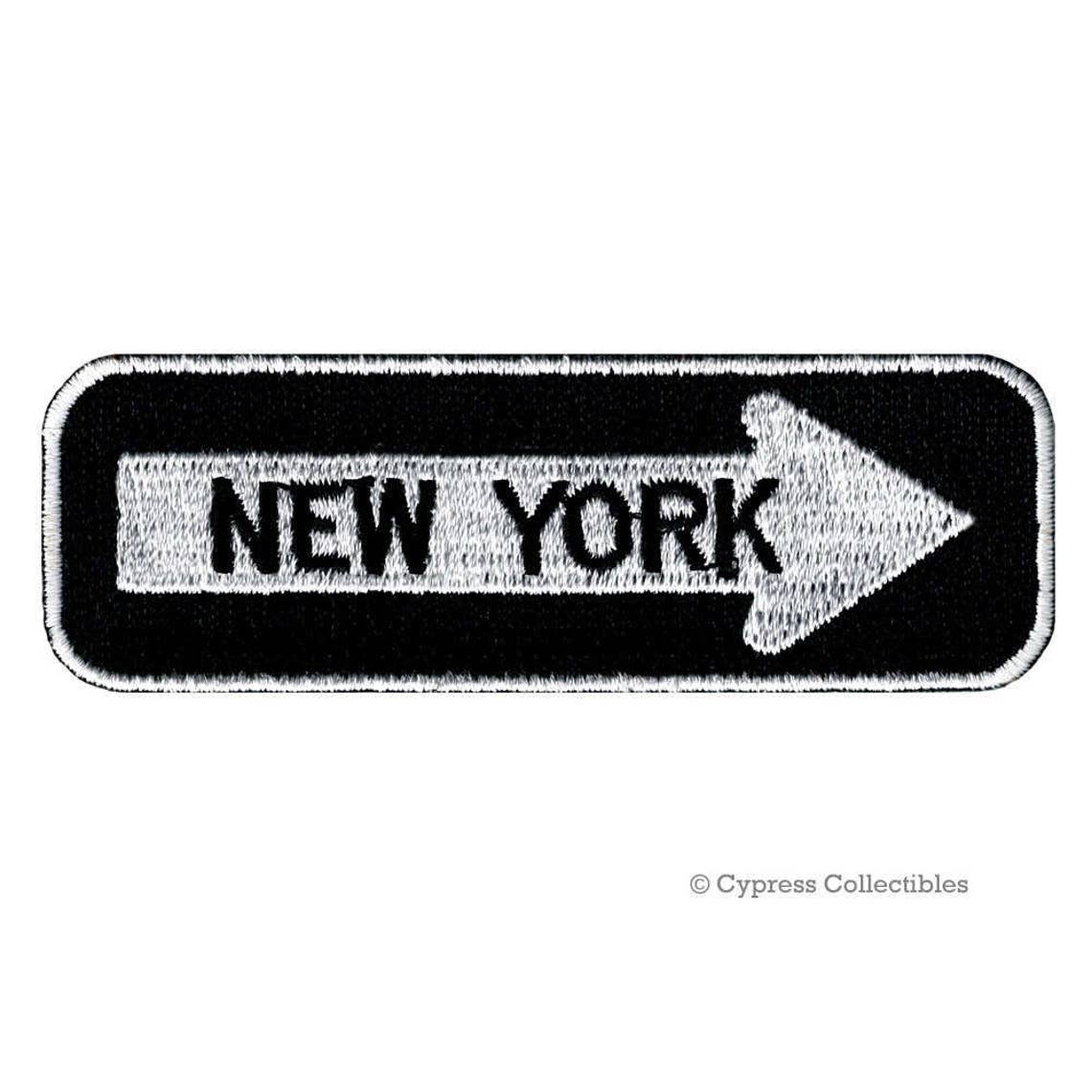 New YORK ROAD SIGN Patch Embroidered Iron-on Applique One Way | Etsy