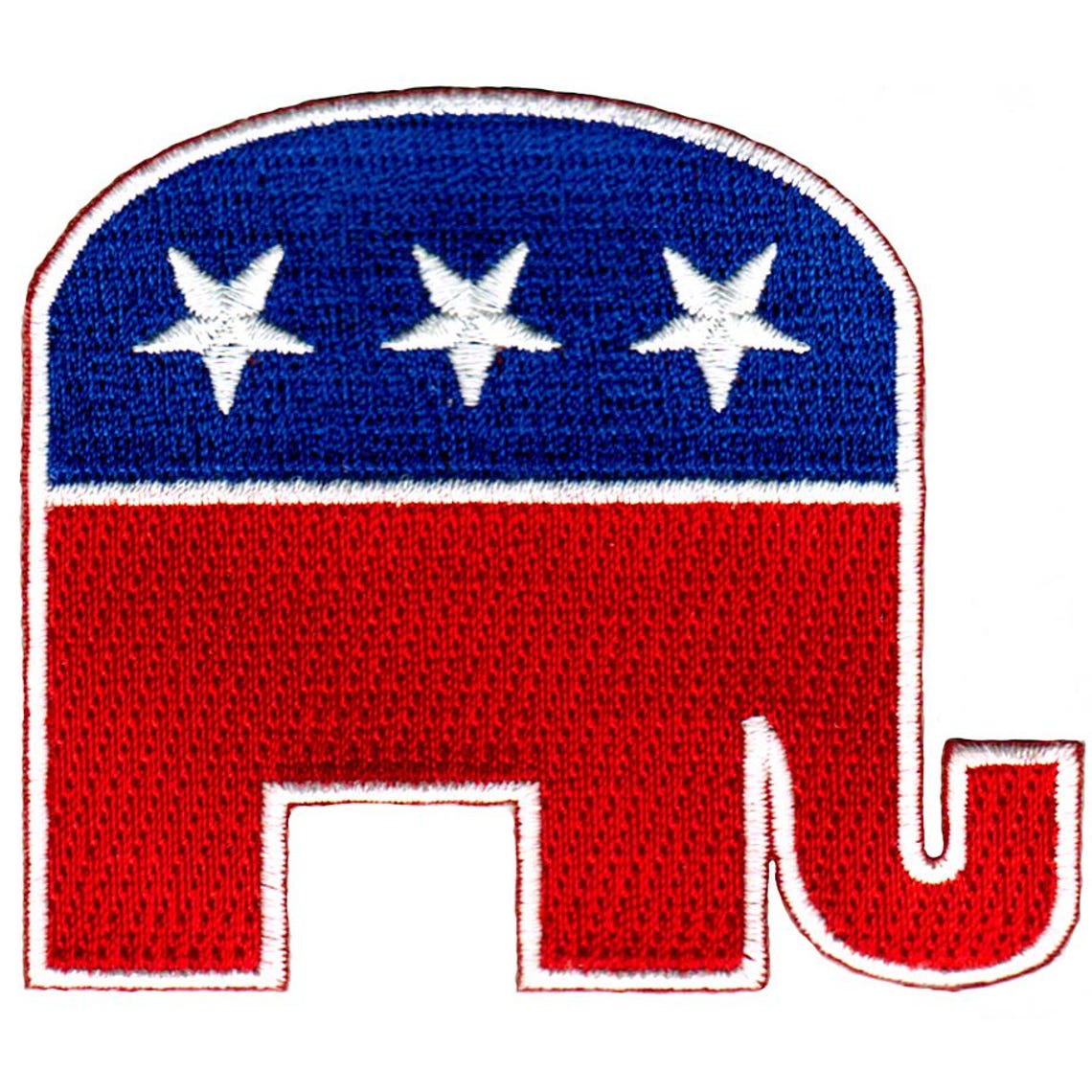 REPUBLICAN ELEPHANT Patch Iron-on Embroidered Applique Political Party ...