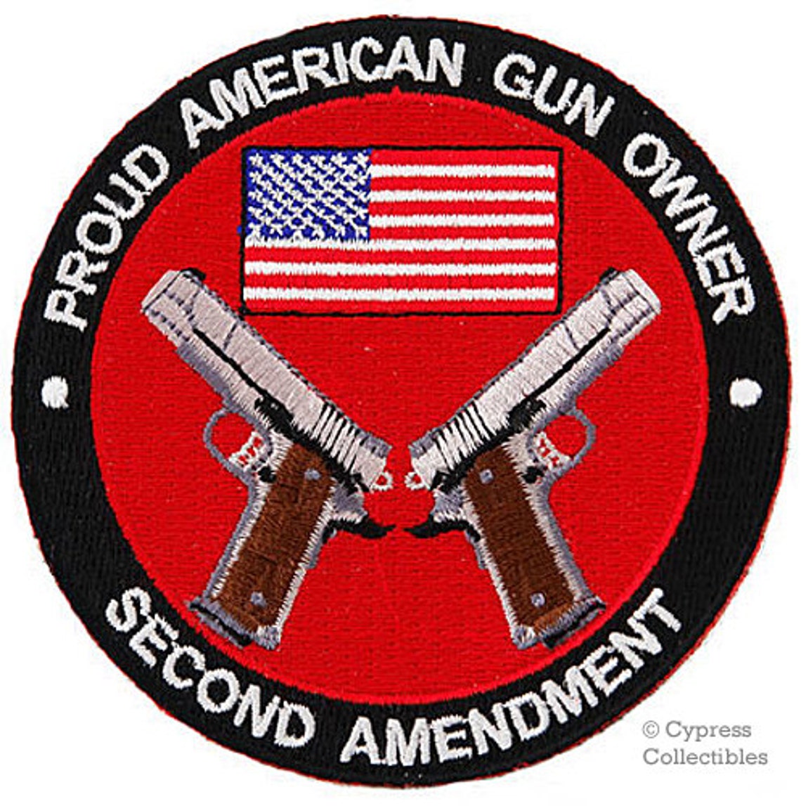 Proud American GUN OWNER PATCH Iron-on Embroidered Applique - Etsy