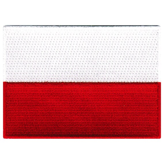 POLAND FLAG Plain PATCH Iron-on Embroidered Applique Top - Etsy