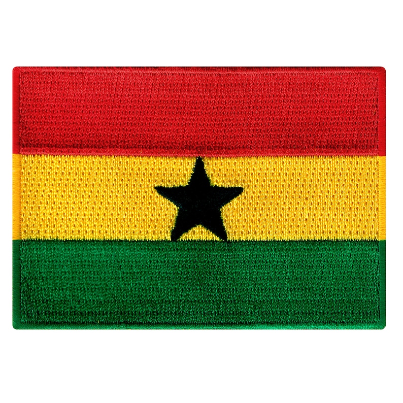 GHANA FLAG PATCH Iron-on Embroidered Applique Top Quality - Etsy