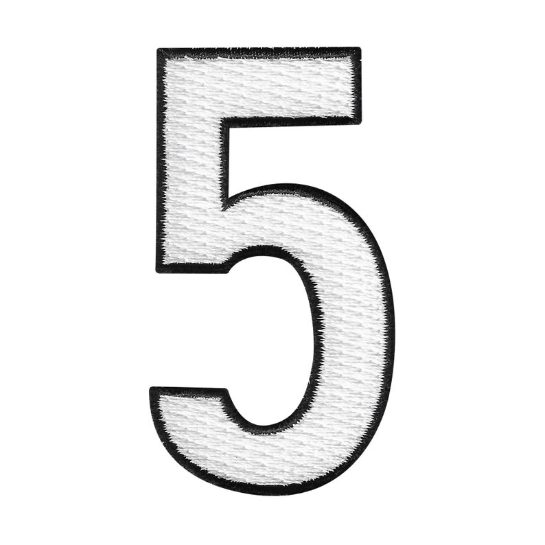 White NUMBERS PATCH Embroidered Iron-on Applique NUMERALS - Etsy