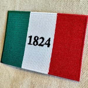 The ALAMO FLAG PATCH Iron-on Embroidered Applique Texas Revolution Davy ...