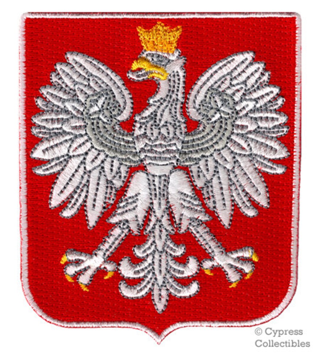 POLAND COAT of ARMS Patch Iron-on Embroidered Applique Polish Swallow ...