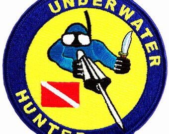 DIVER DOWN FLAG Patch Scuba Diving Embroidered Iron-on | Etsy