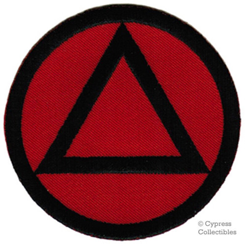 ALCOHOLICS ANONYMOUS Patch Iron-on SOBER Symbol Sobriety - Etsy