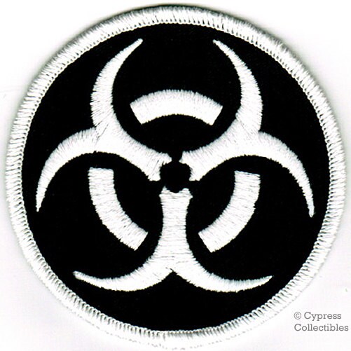 BIOHAZARD SYMBOL PATCH Iron-on Embroidered Zombie Symbol - Etsy